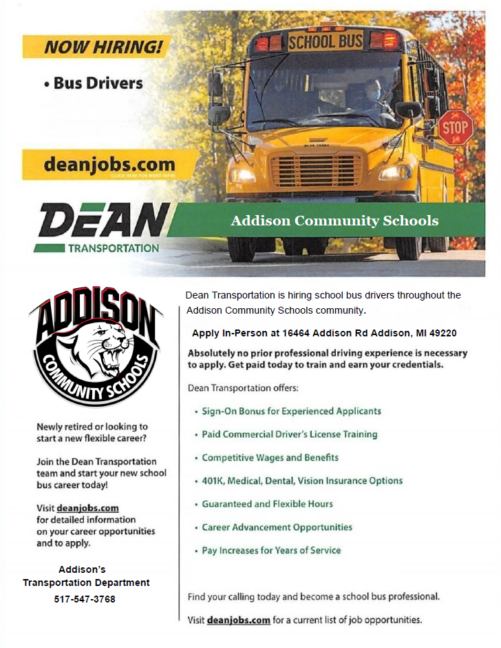 Transportation - Departments - Addison Community Schools